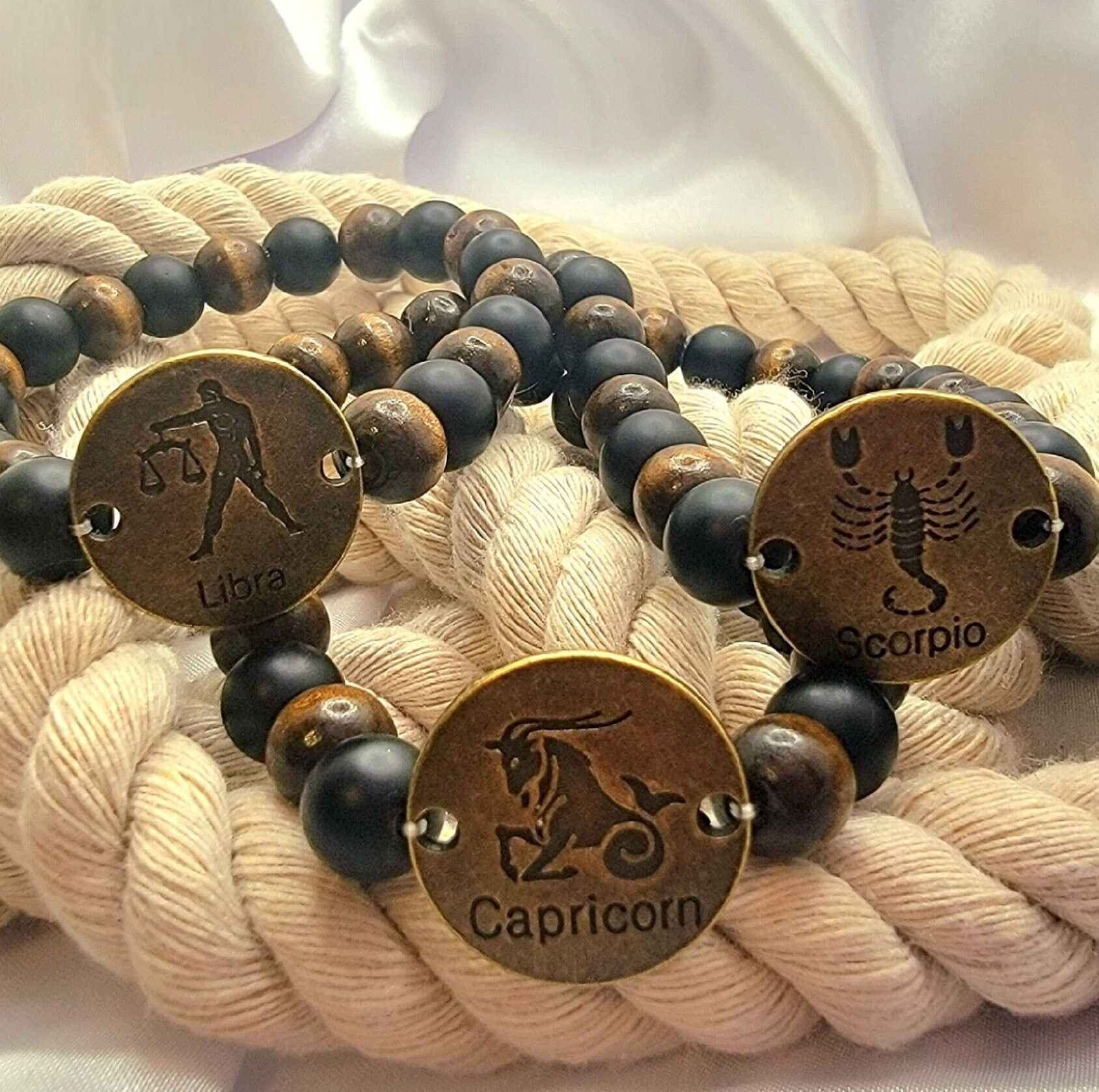Timeless Handcrafted Zodiac Sign Bracelet, Celestial Fashion Meets ...