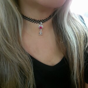 Small Spider Choker, Cobweb Lace Necklace, Unique Halloween Accessory ...
