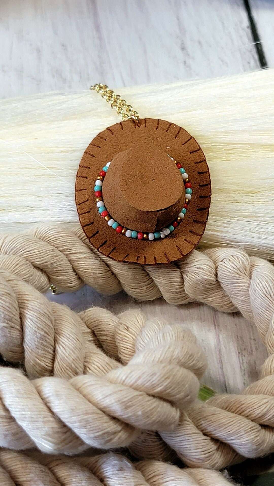 Rugged Style Cowboy Hat Necklace Western Flair Accessory - Etsy