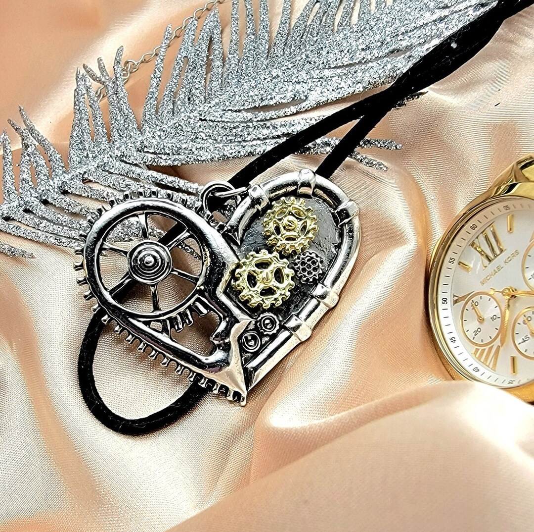 Steampunk Gear Heart Pendant, Unique Victorian-inspired Jewelry ...