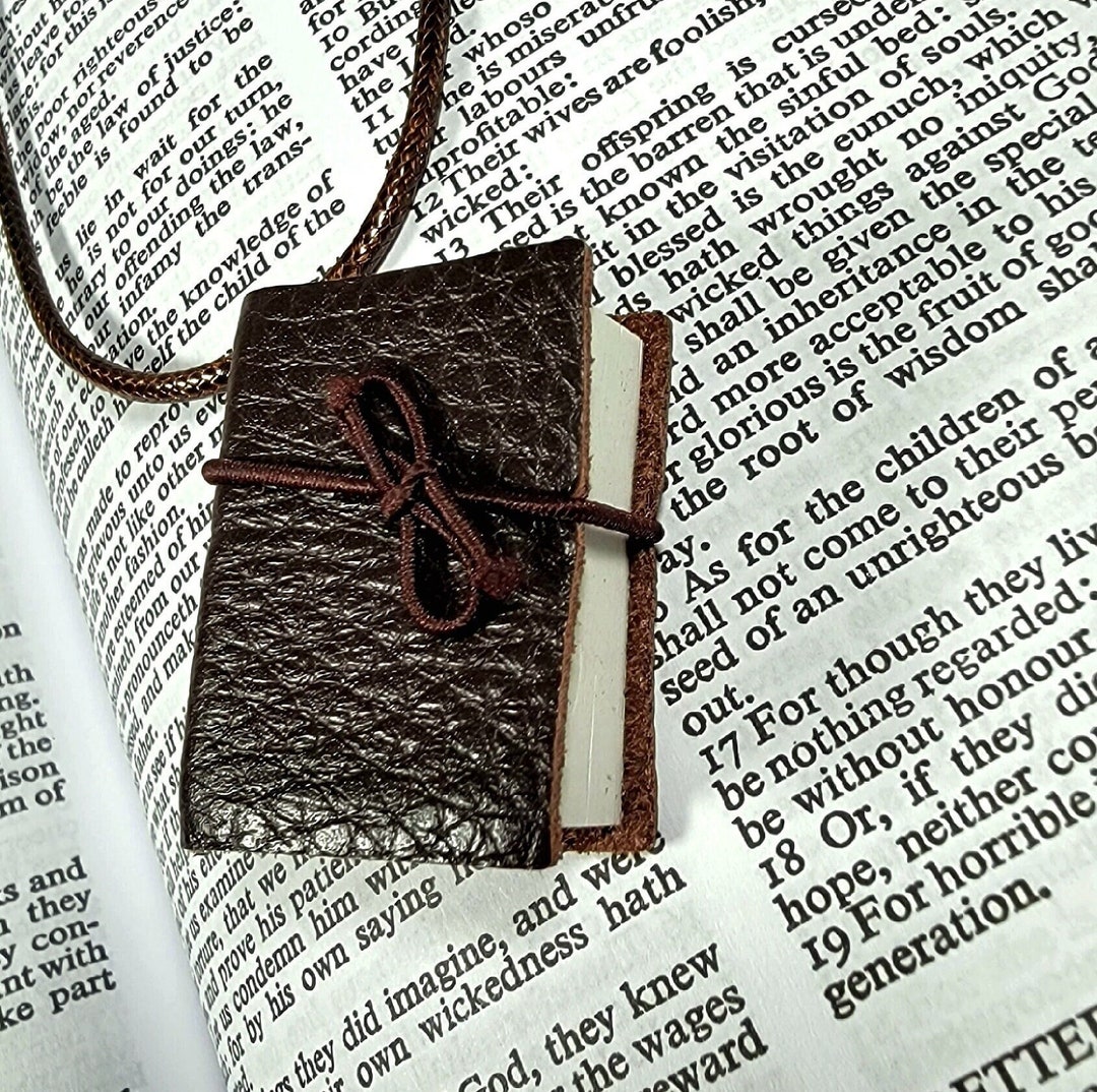 Brown Book Necklace for the Avid Reader, Book Lover Jewelry, Eye ...