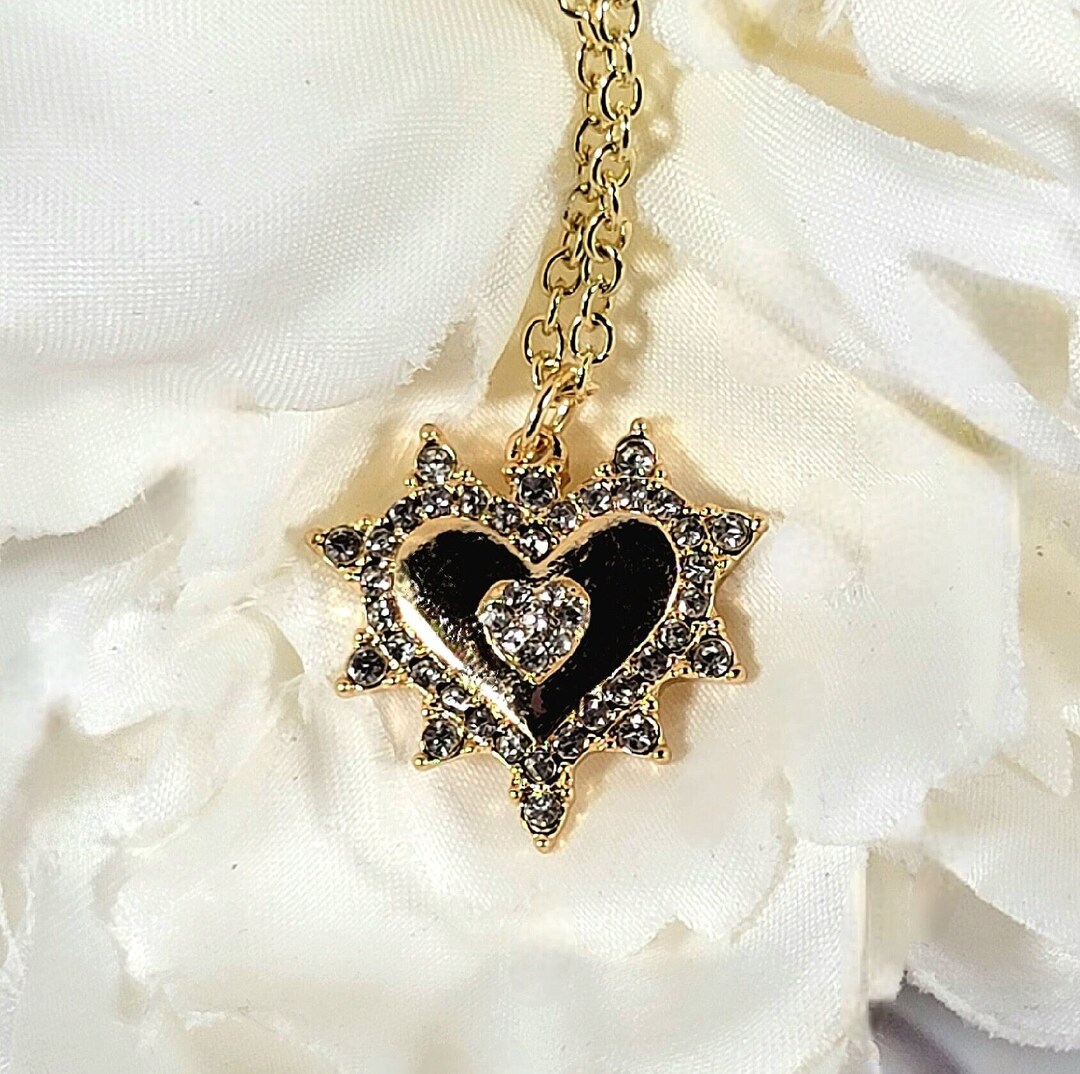 Golden Heart Sunray Necklace, Love-inspired Celestial Necklace With ...