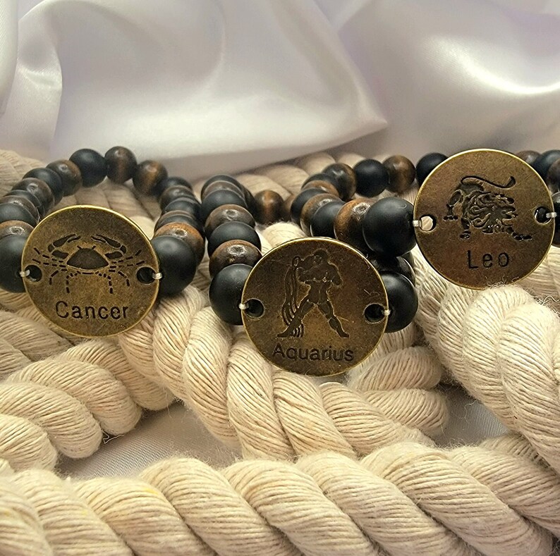 Timeless Handcrafted Zodiac Sign Bracelet, Celestial Fashion Meets ...