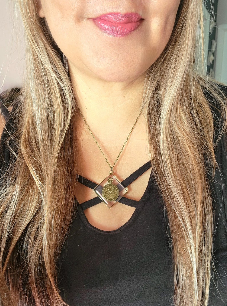 Time-themed Victorian Inspired Jewelry, Elegant Art Pendant, Antique ...
