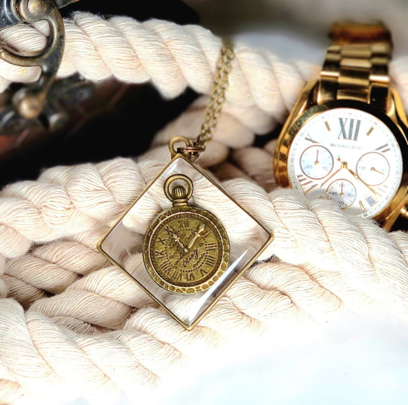 Time-themed Victorian Inspired Jewelry, Elegant Art Pendant, Antique ...