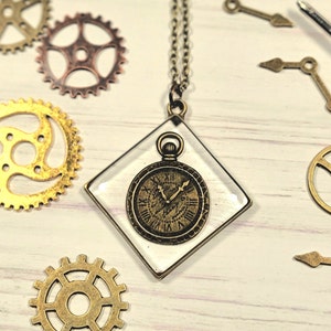 Time-themed Victorian Inspired Jewelry, Elegant Art Pendant, Antique ...