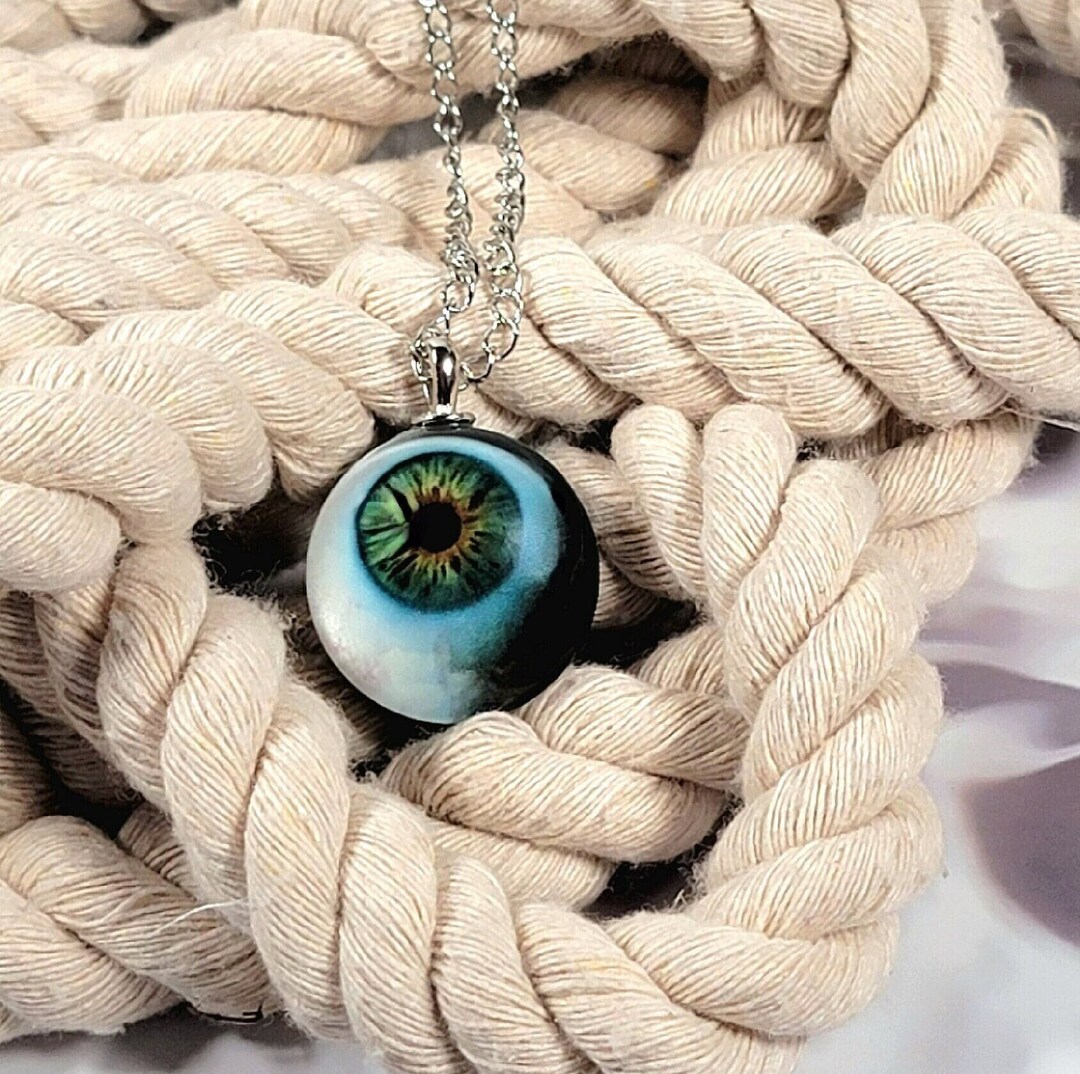 Spooky Eyeball Pendant Necklace, Gaze of Mystery, Chic & Creepy ...