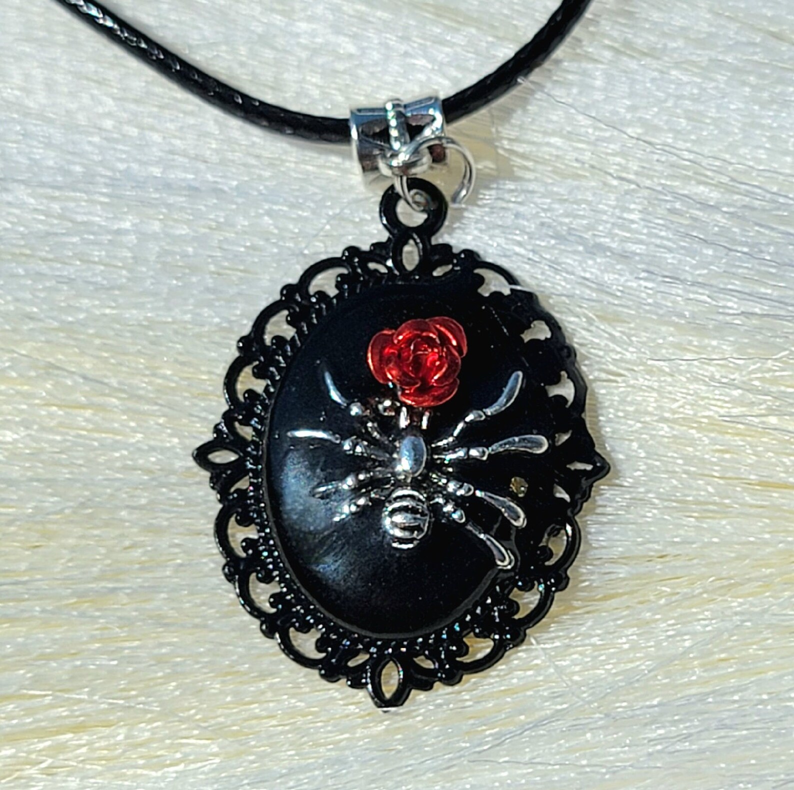 Silver Tarantula Spider Necklace, Intricate Insect Pendant, Edgy ...