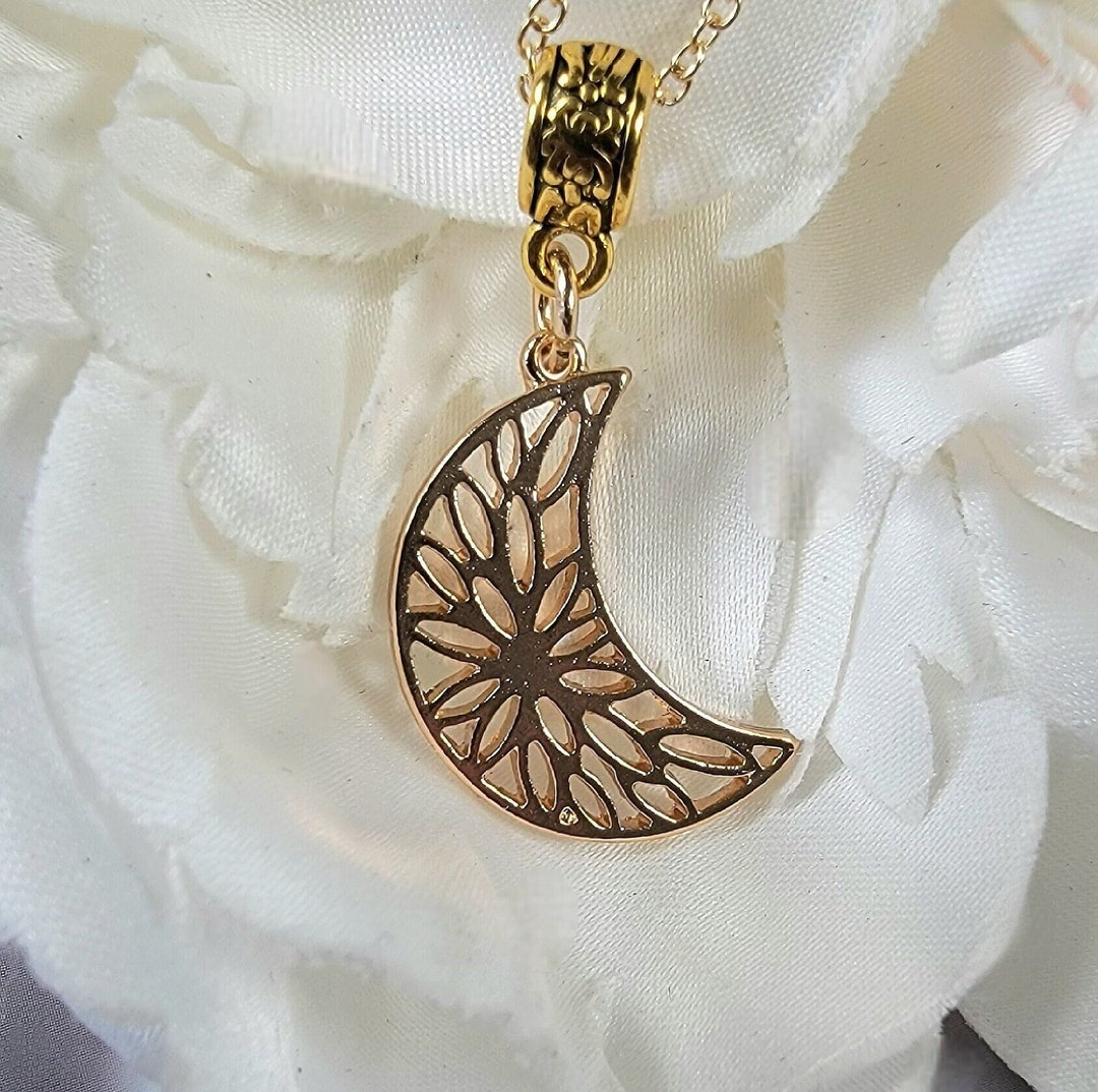 Handcrafted Moon Jewelry, Lunar-themed Necklace, Sophisticated ...