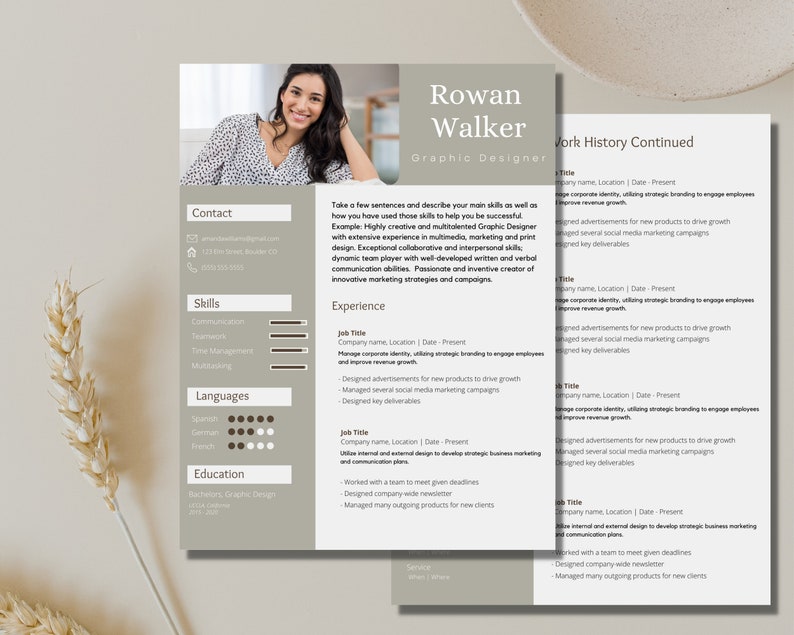 Professional CV Resume Template Bundle, CV Template Word, 2022 Modern ...