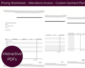 Garment Invoice - Etsy