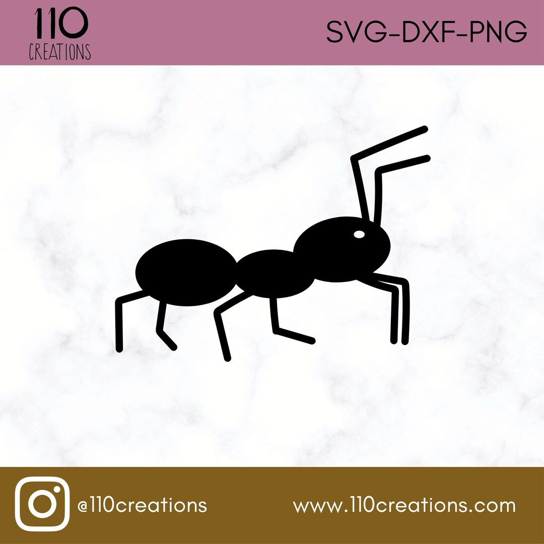 Ant SVG PNG DXF - Ant Cut File - Ant Digital Art - Ant Cut File - Ant ...