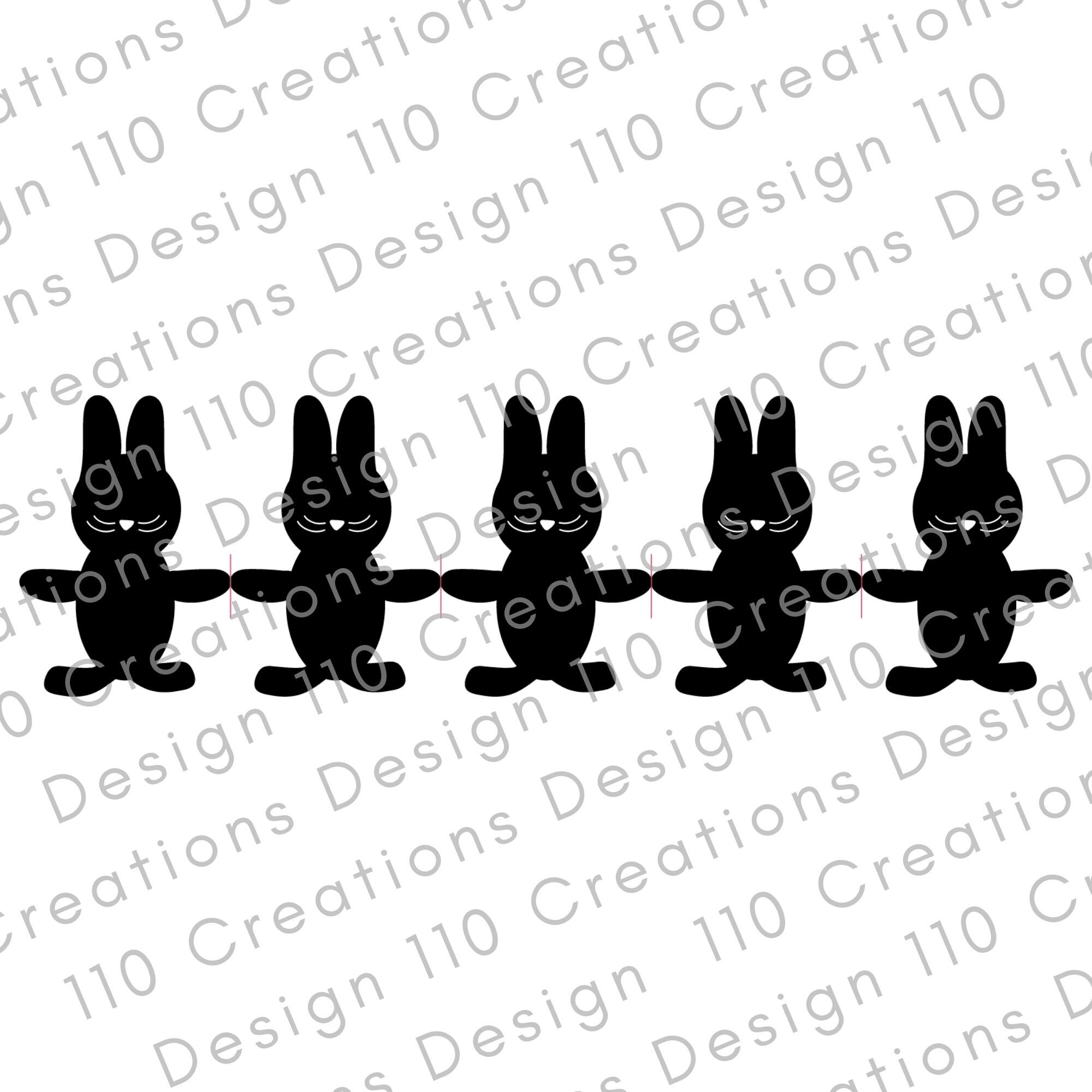 Bunny Paper Chain SVG - Easter Craft Cut File - Bunny Project for Kids ...