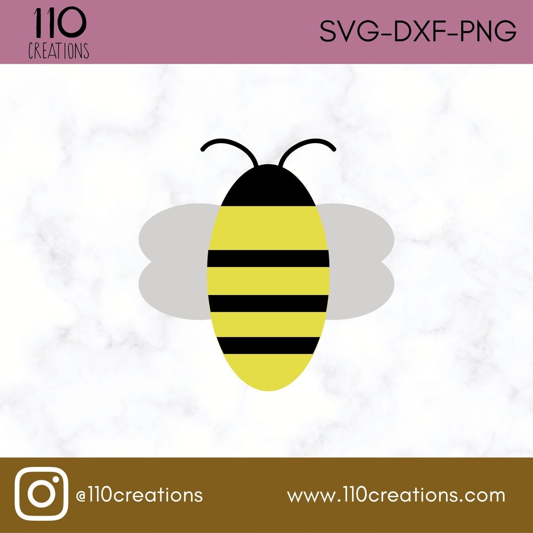 Bee SVG PNG DXF - Bee Cut File - Bee Digital Art - Bee Cut File - Bee ...