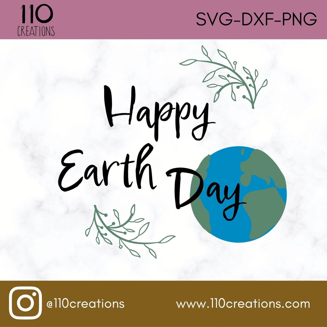 Feliz Día de la Tierra SVG Día de la Tierra SVG Diseño de bolsa de mano ...