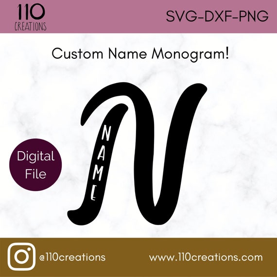 Customized Alphabet Names SVG PNG DXF Personalized Name Cut - Etsy