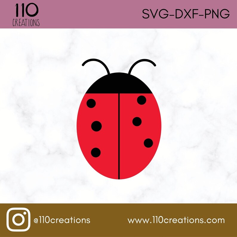 Ladybug SVG PNG DXF - Ladybug Cut File - Ladybug Digital Art - Ladybug ...
