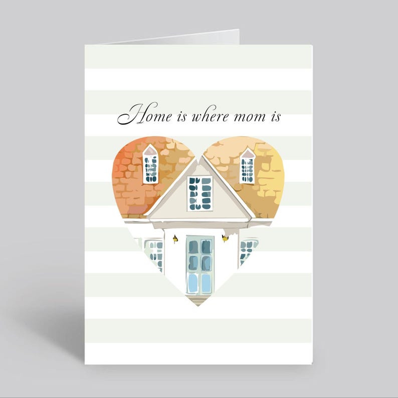 Home is Where Mom is Mother's Day Card - Etsy