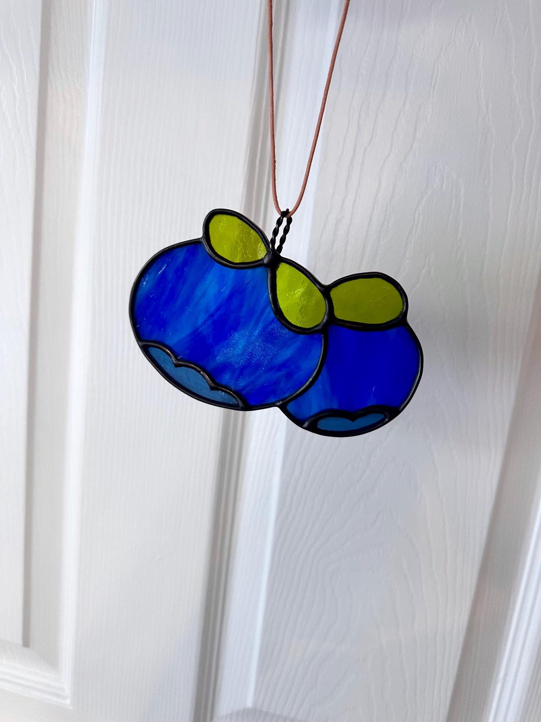 Blueberry Fruit Stained Glass Art Suncatcher Window Hanging - Etsy