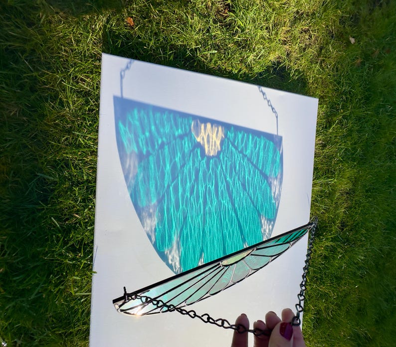 Half Daisy Stained Glass Window Panel - Etsy