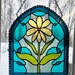 Doodle Daisy Stained Glass Window Panel - Etsy