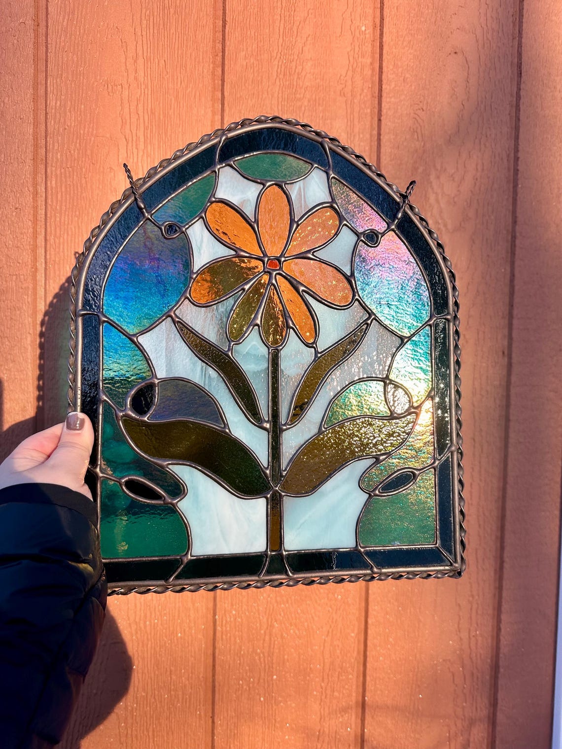 Doodle Daisy Stained Glass Window Panel - Etsy