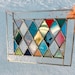 Traditional Stained Glass Diamond Pattern Suncatcher Window - Etsy