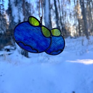 Blueberry Fruit Stained Glass Art Suncatcher Window Hanging - Etsy