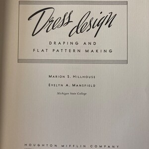 Dress Design: Draping and Flat Pattern Making by Hillhouse and ...