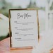 DIY Bar Menu Printable Wedding Bar Menu Modern Wedding - Etsy