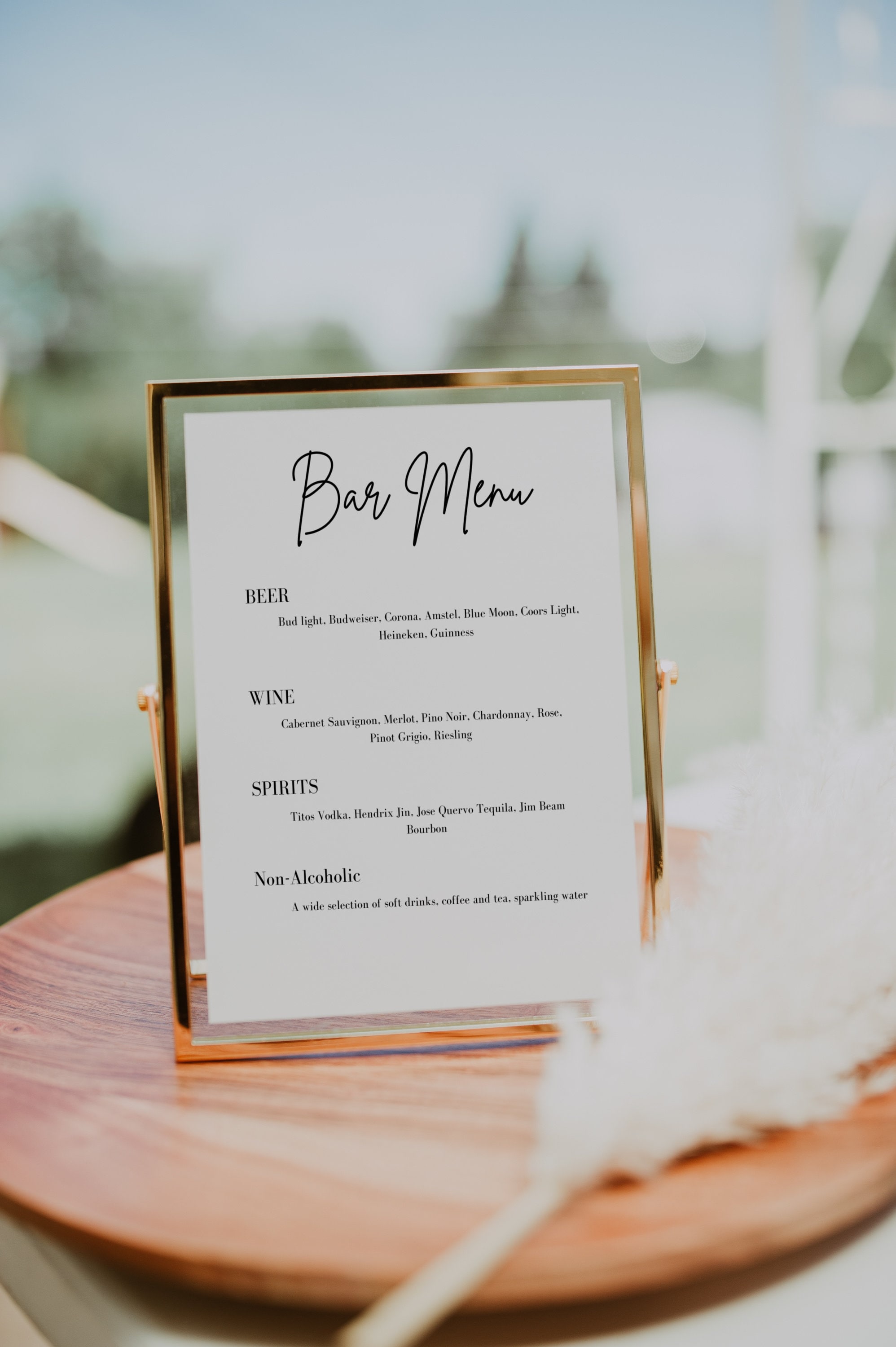 DIY Bar Menu Printable Wedding Bar Menu Modern Wedding Signs Modern ...