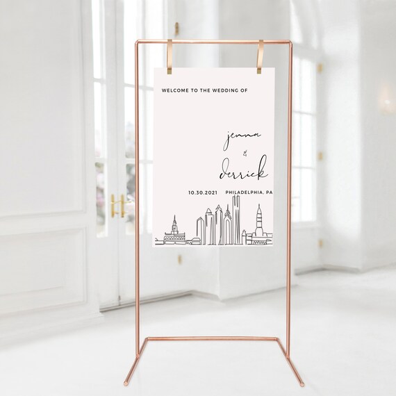 Philadelphia Wedding Welcome Sign Welcome Sign Template | Etsy