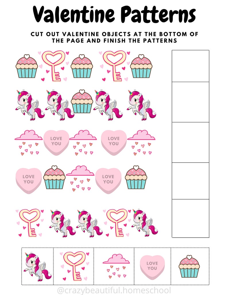 20 Page Valentine Printable Busy Book Preschool Learning - Etsy