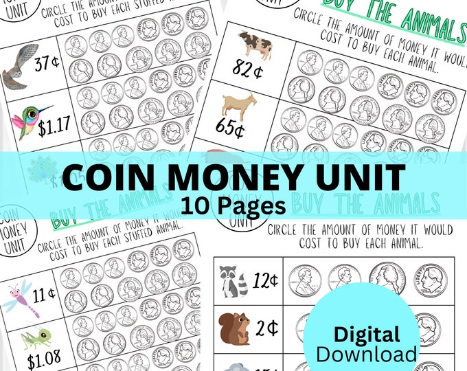 Money Worksheets for Kids, Coin Worksheet, How Much Worksheet, Money ...