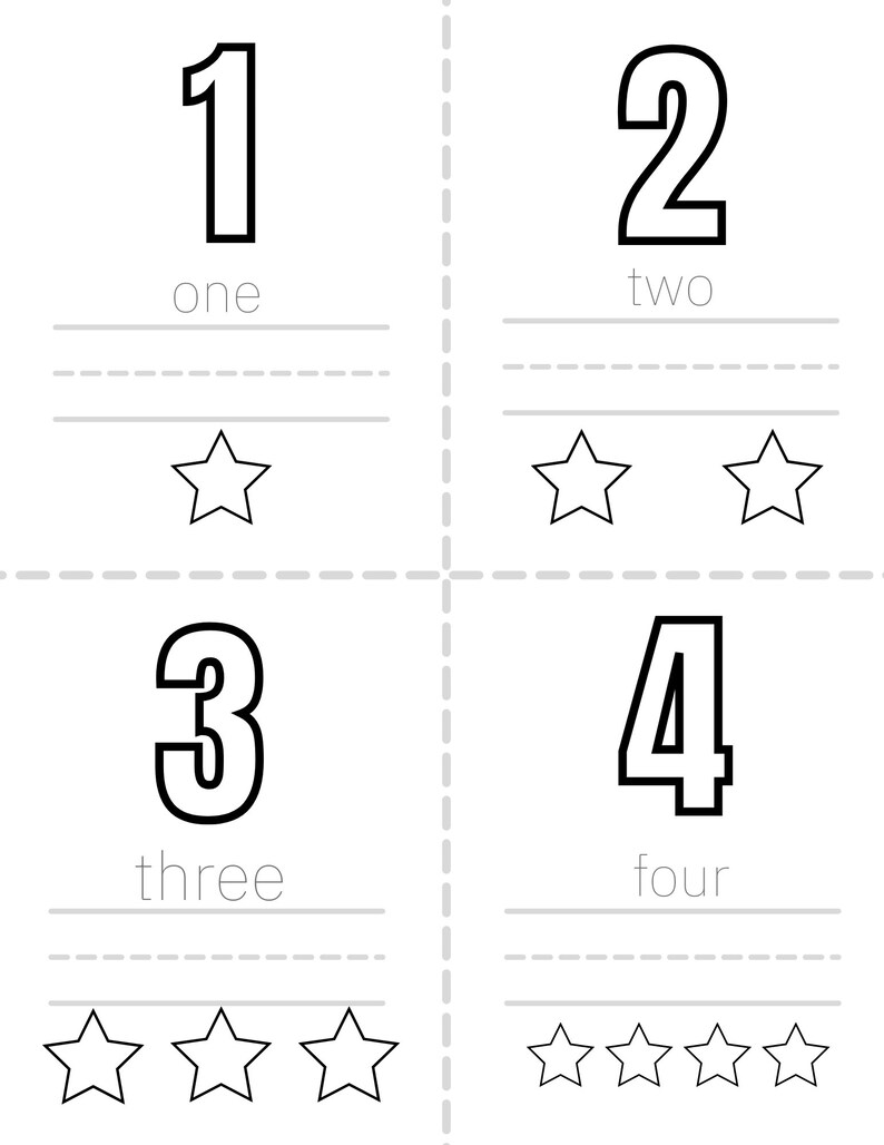 Number 1-20 Flash Cards. Printable Jumbo Counting Cards, Playdough ...