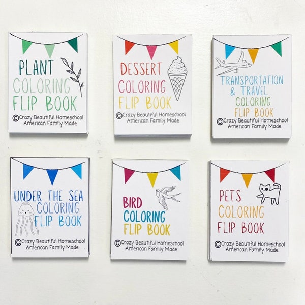 Mini Coloring Book - Etsy