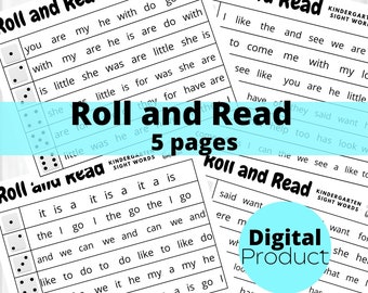 Kindergarten Sight Word Worksheets - Etsy