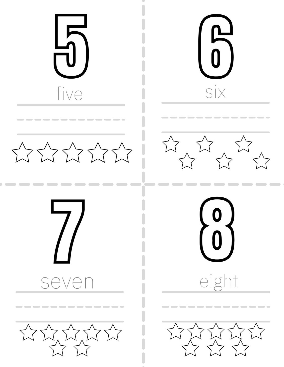 Number 1-20 Flash Cards. Printable Jumbo Counting Cards, Playdough ...