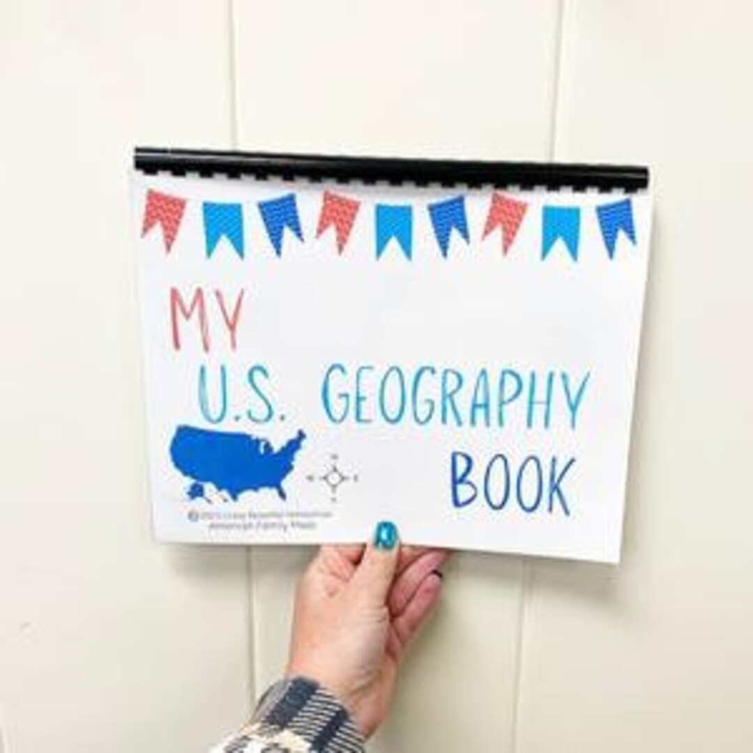 US Geography Book. United States Map - Etsy