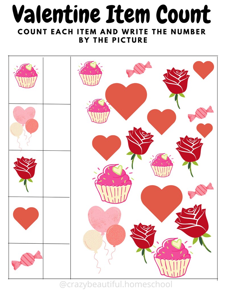 20 Page Valentine Printable Busy Book Preschool Learning - Etsy