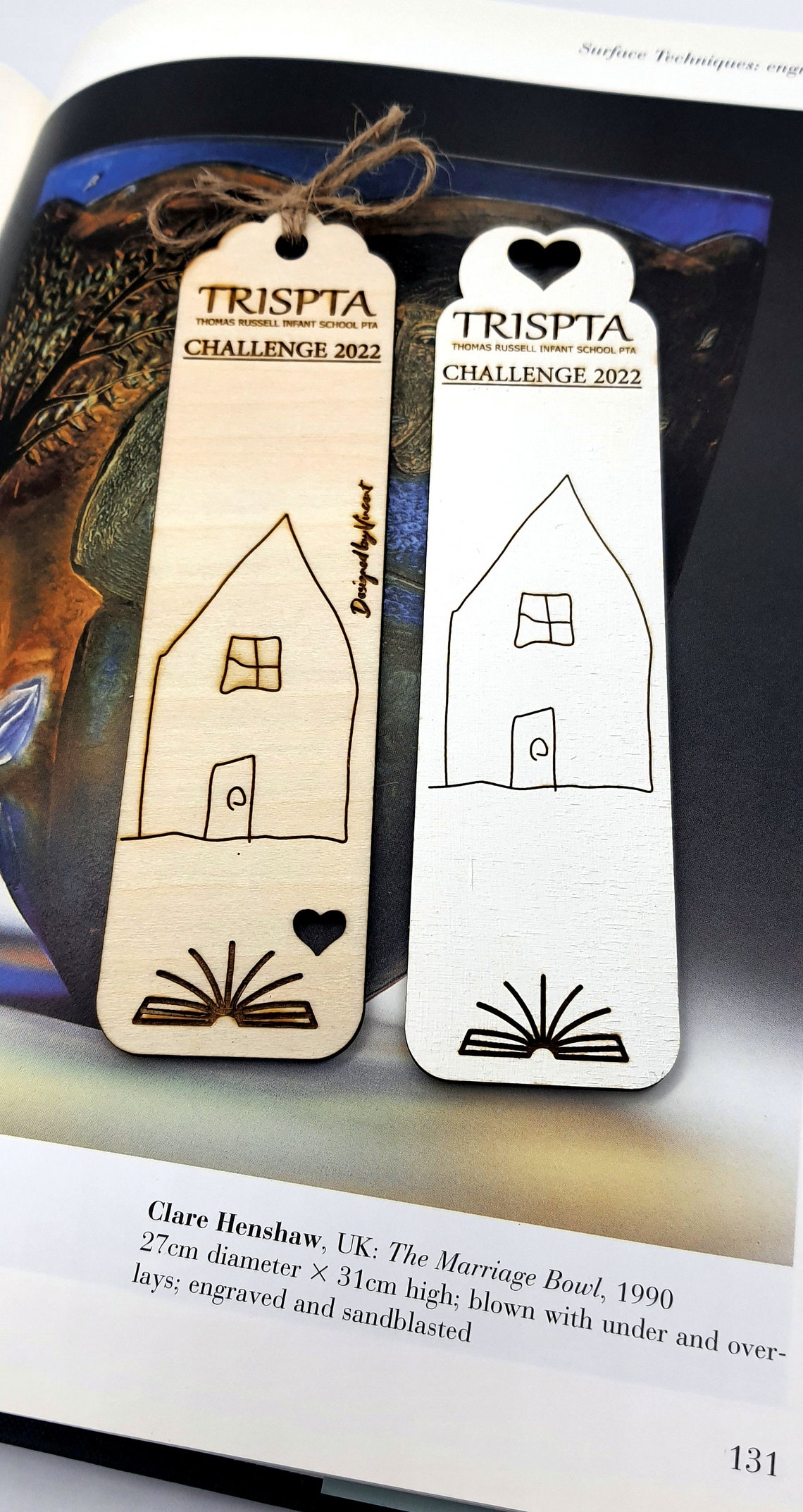 Personalised Wooden Bookmark With Engraved Kids Drawing, Engraved Kids ...