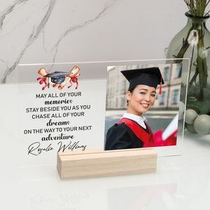 Graduation Photo Plaque Lamp, Custom Photo Sign Holder, Personalized ...