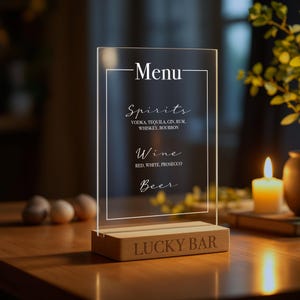 Personalized Wedding Food Menu Sign, Custom Restaurant Accessories ...