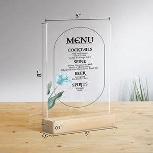 Personalized Wedding Food Menu Sign, Custom Restaurant Accessories ...
