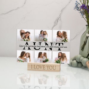 Custom Aunt Picture Plaque, Personalized Aunt Photo Collage, Gift for ...