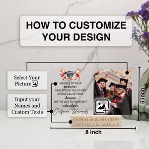 Graduation Photo Plaque Lamp, Custom Photo Sign Holder, Personalized ...