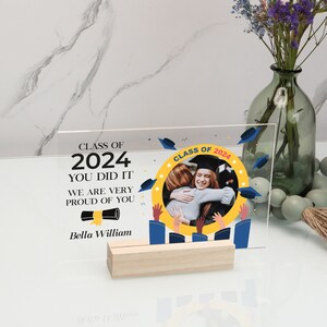 Personalized Graduation Plaque, Custom LED Stand, Acrylic Grad Sign ...