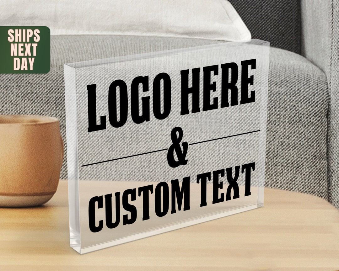 Custom Acrylic Business Logo Sign Personalized Company Logo - Etsy