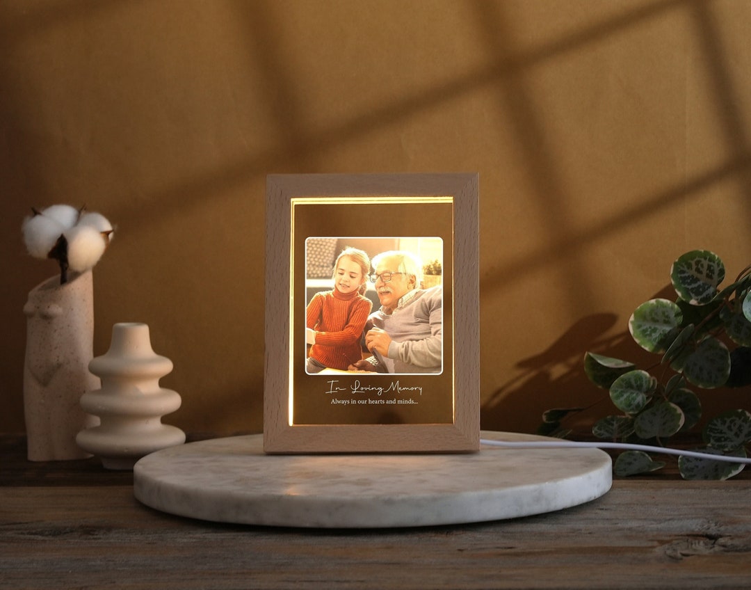 Acrylic Picture Frame With Light, Personalized Stand, Christmas Gifts ...