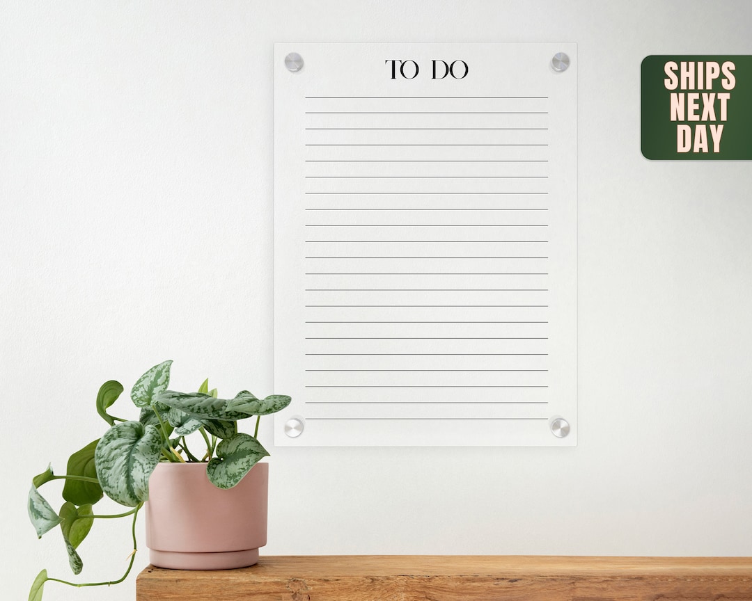 Acrylic to Do List, Organization Board, Durable Chore Board, Clear Dry ...